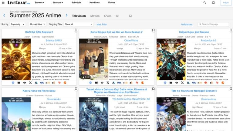 3 sites pour suivre facilement vos animes (dates, informations, suivi ...